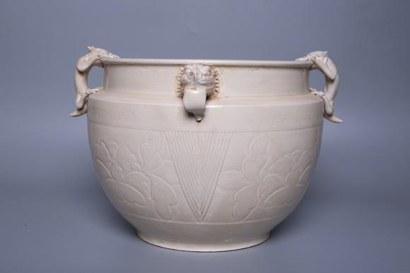 chinese ding kiln porcelain four-handled pot_chinese ding kiln ...
